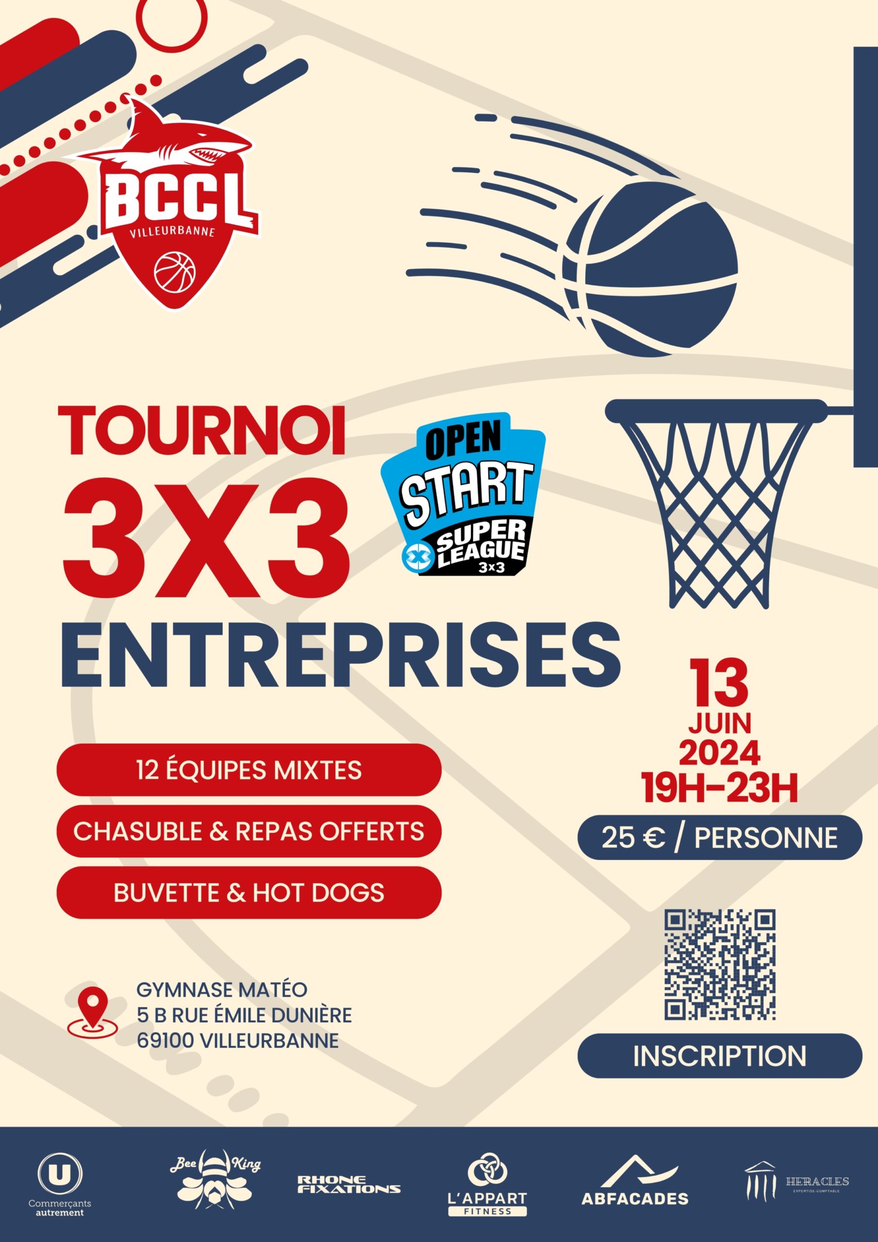 Tournoi 3x3 entreprises - BCCL Villeurbanne